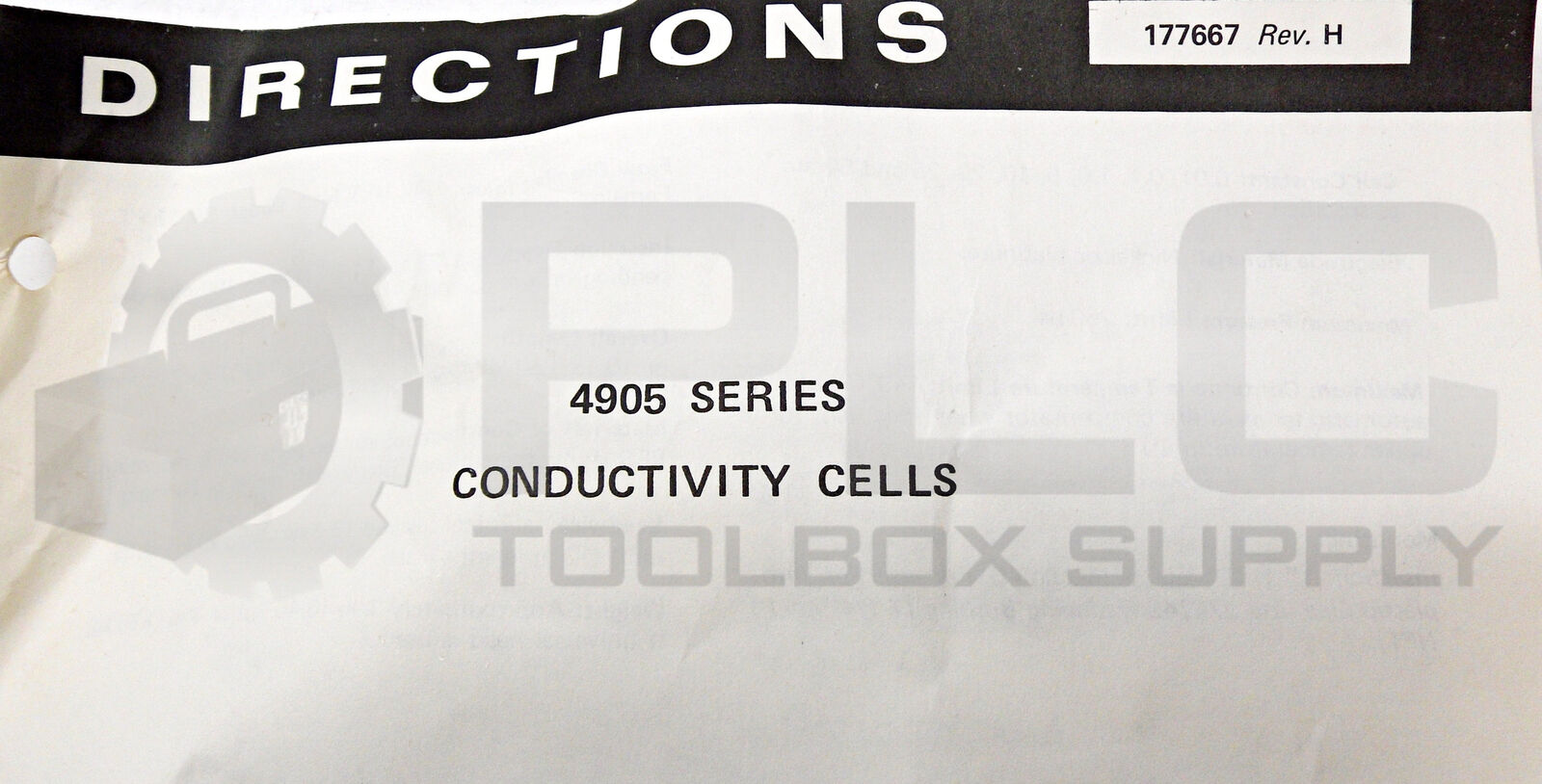 NEW LEEDS & NORTHRUP CO. 4905-1-33-0093-7 CONDUCTIVITY CELL W/ TEMP ...