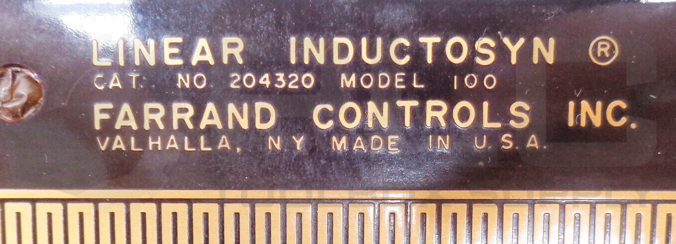 NEW LINEAR INDUCTOSYN 204320 PRECISION SCALE MODEL 100 FARRAND CONTROLS ...