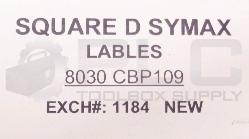 NEW SQUARE D 8030 CBP-109 TERMINAL LABEL - PLC Toolbox Supply