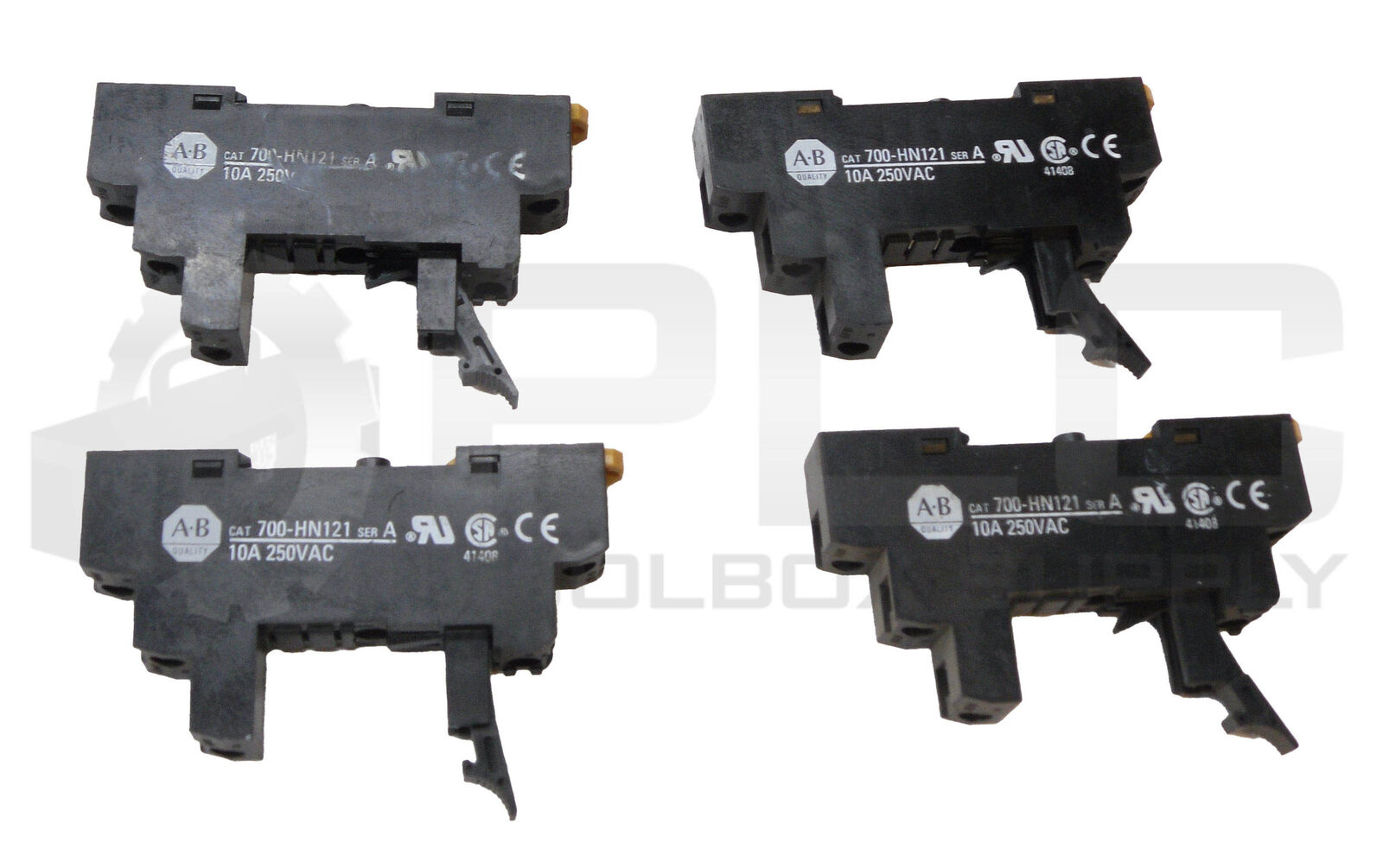 LOT OF 4 ALLEN BRADLEY 700-HN121 /A RELAY SOCKET 10A 250VAC - PLC ...