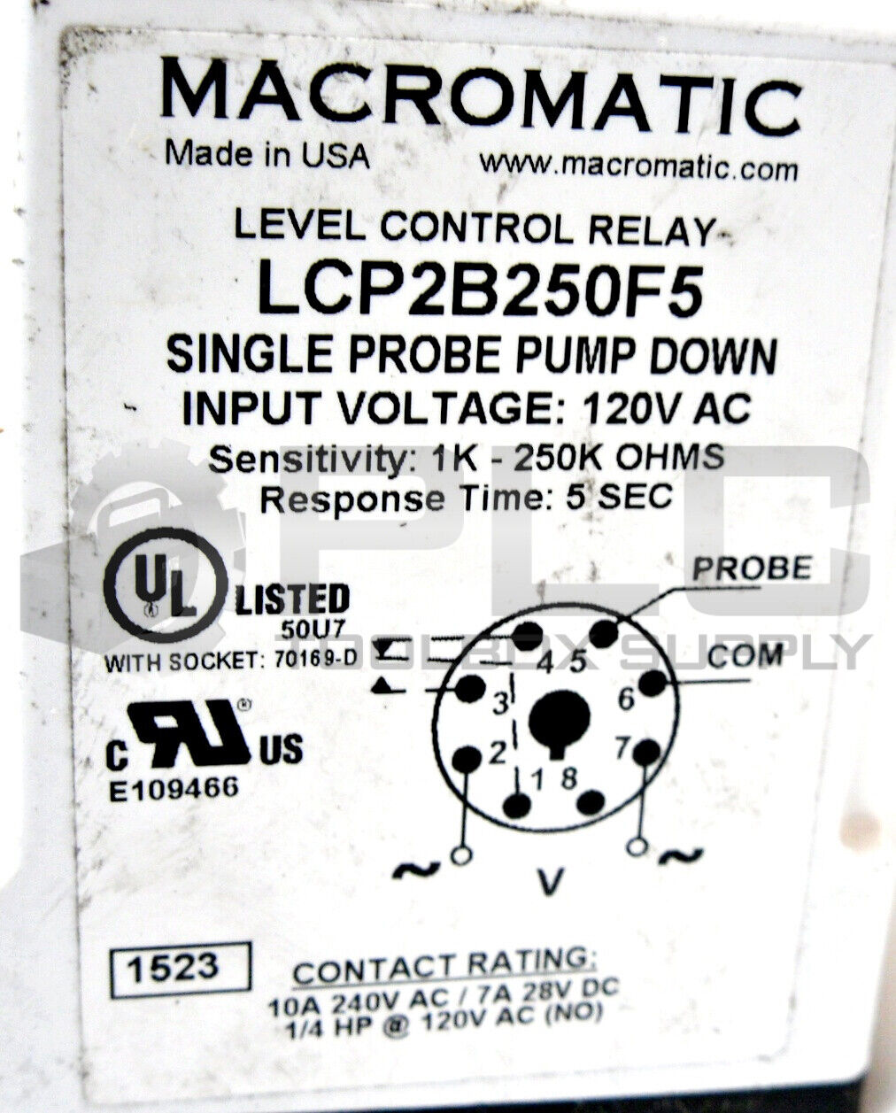 MACROMATIC LCP2B250F5 CONTROL RELAY - PLC Toolbox Supply