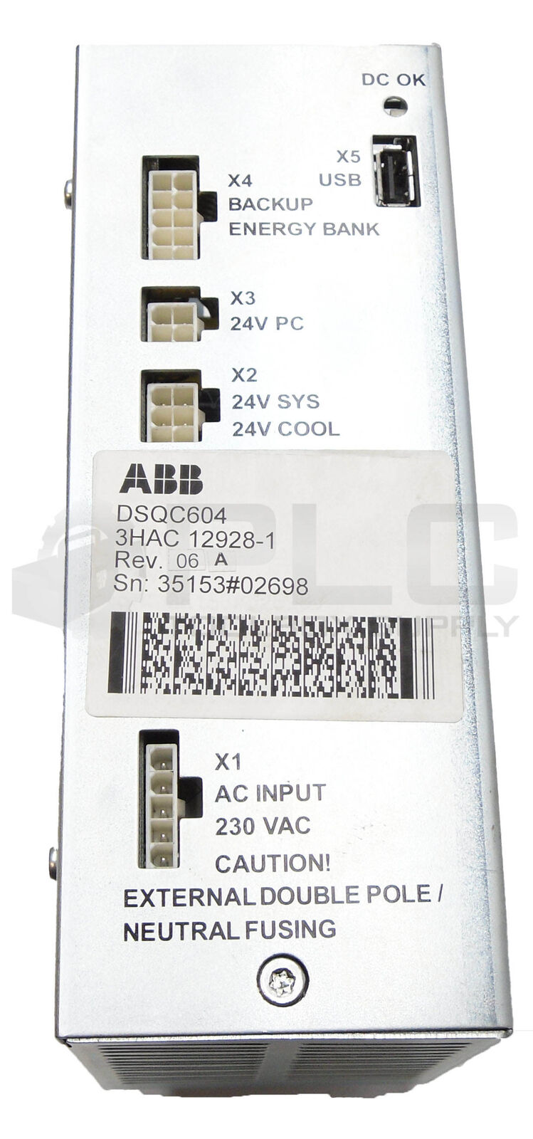 NEW ABB DSQC604 POWER SUPPLY INPUT 230V 50/60Hz 6A OUTPUT 24VDC ...