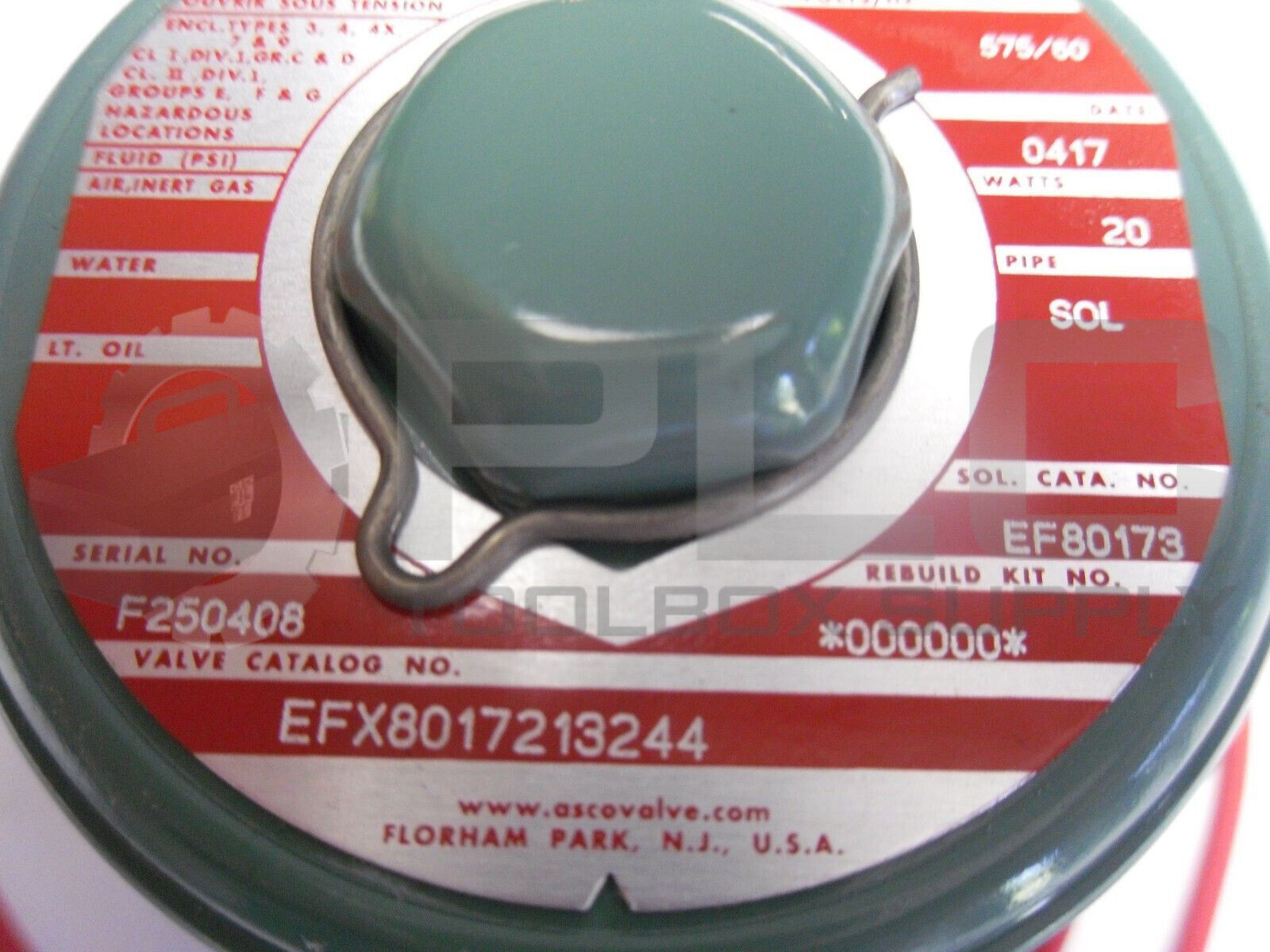 NEW ASCO EFX8017213244 F250408 EF80173 RED-HAT VALVES - PLC Toolbox Supply