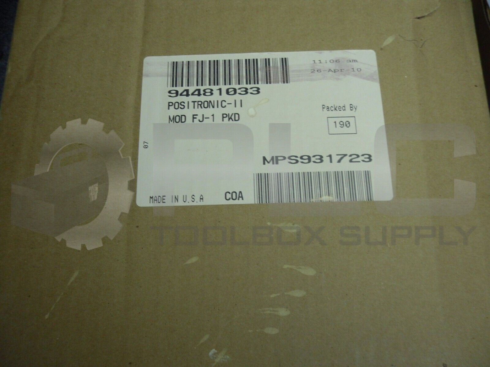 NEW ECOLAB FJ-1 POSITRONIC II MAX PRESSURE 80 - PLC Toolbox Supply