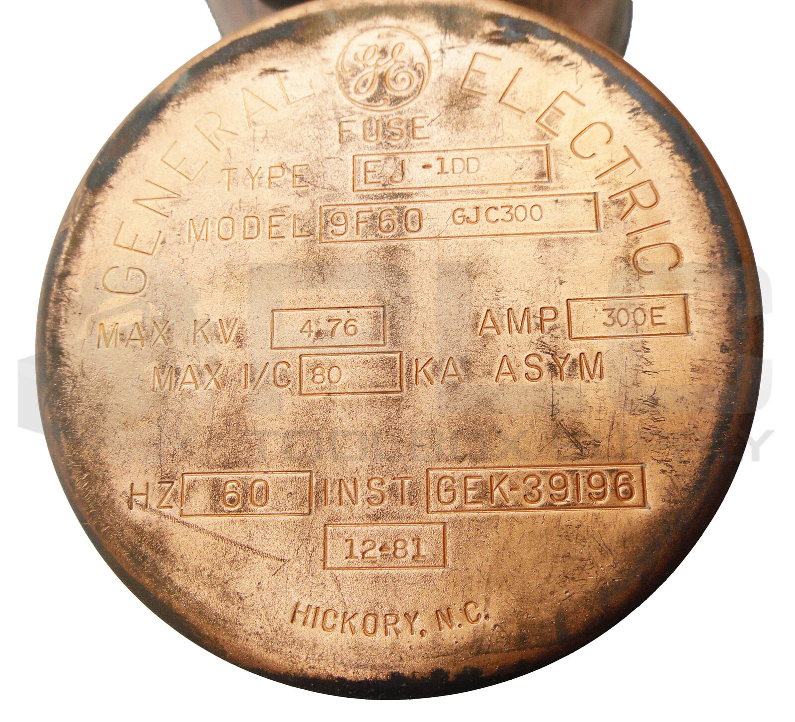 NEW GENERAL ELECTRIC 9F60GJC300 FUSE 4.76KV 60HZ 300E A SIZE DD - PLC ...