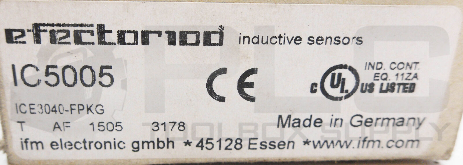 NEW IFM ELECTRONIC ICE3040-FPKG INDUCTIVE SENSOR 10-36VDC IC5005 - PLC Toolbox Supply