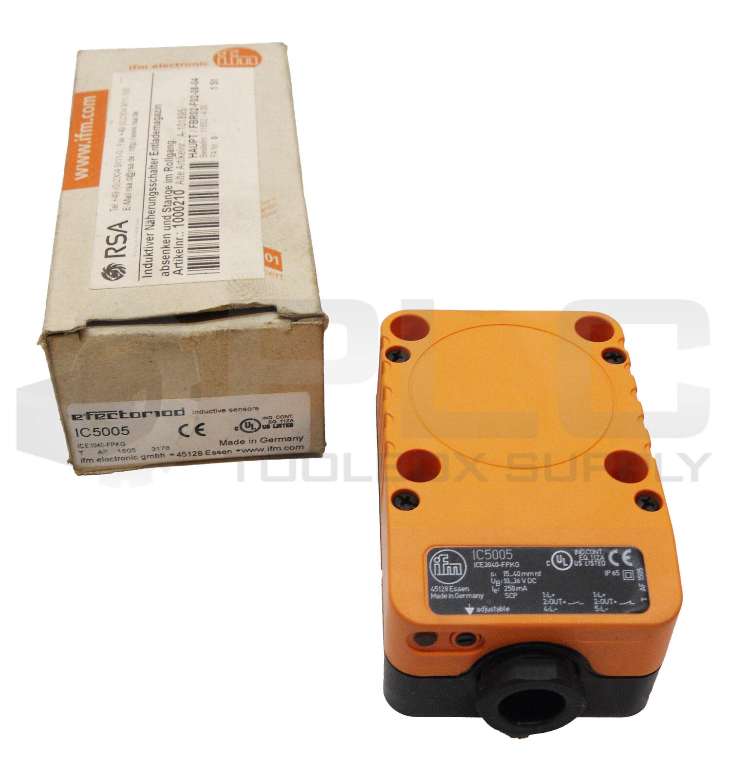 NEW IFM ELECTRONIC ICE3040-FPKG INDUCTIVE SENSOR 10-36VDC IC5005 - PLC Toolbox Supply