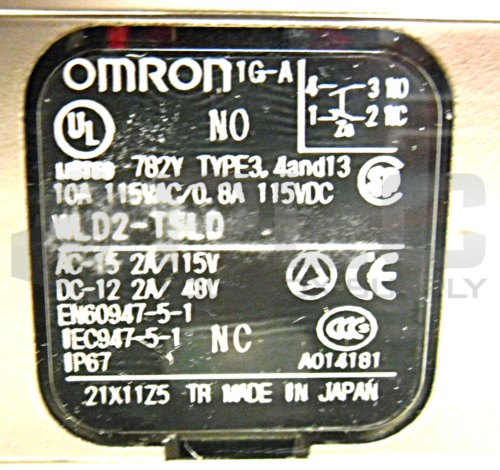 NEW OMRON WLD2-TSLD LIMIT SWITCH W/ ROLLER - PLC Toolbox Supply